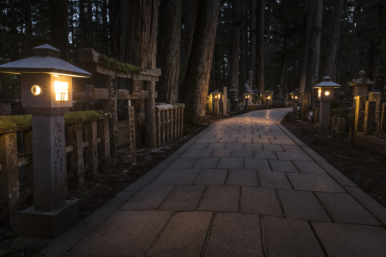 Japan - Mt Koya Graveyard At Night - Emma Whiting Travel